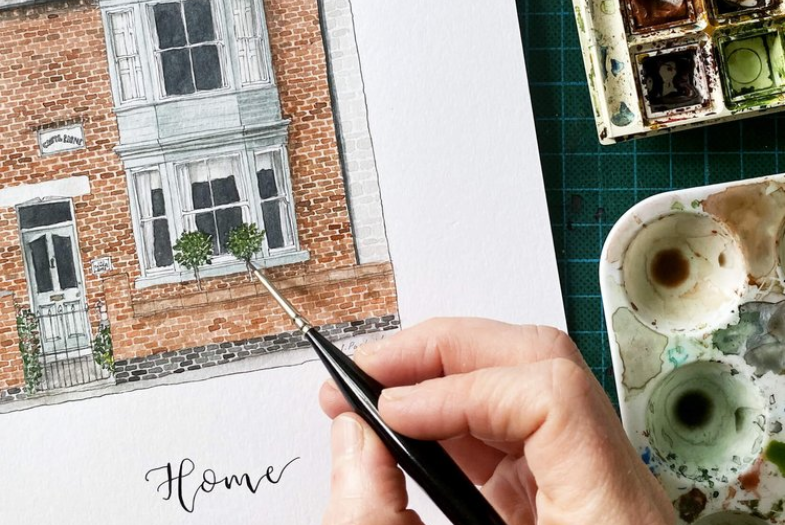 Watercolour Illustration Workshop – Houses and Homes - The Horton Epsom